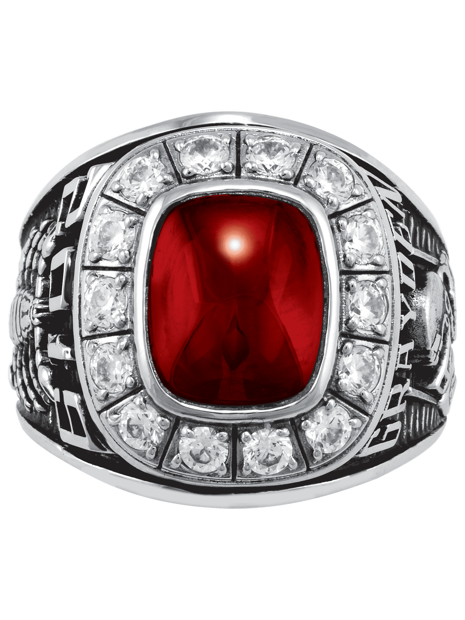 Keepsake Personalized Men's Square Premiere Class Ring in Valadium ...