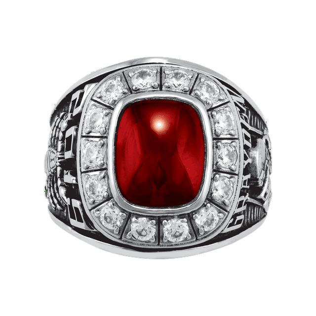 Keepsake Personalized Men's Square Premiere Class Ring in Valadium ...