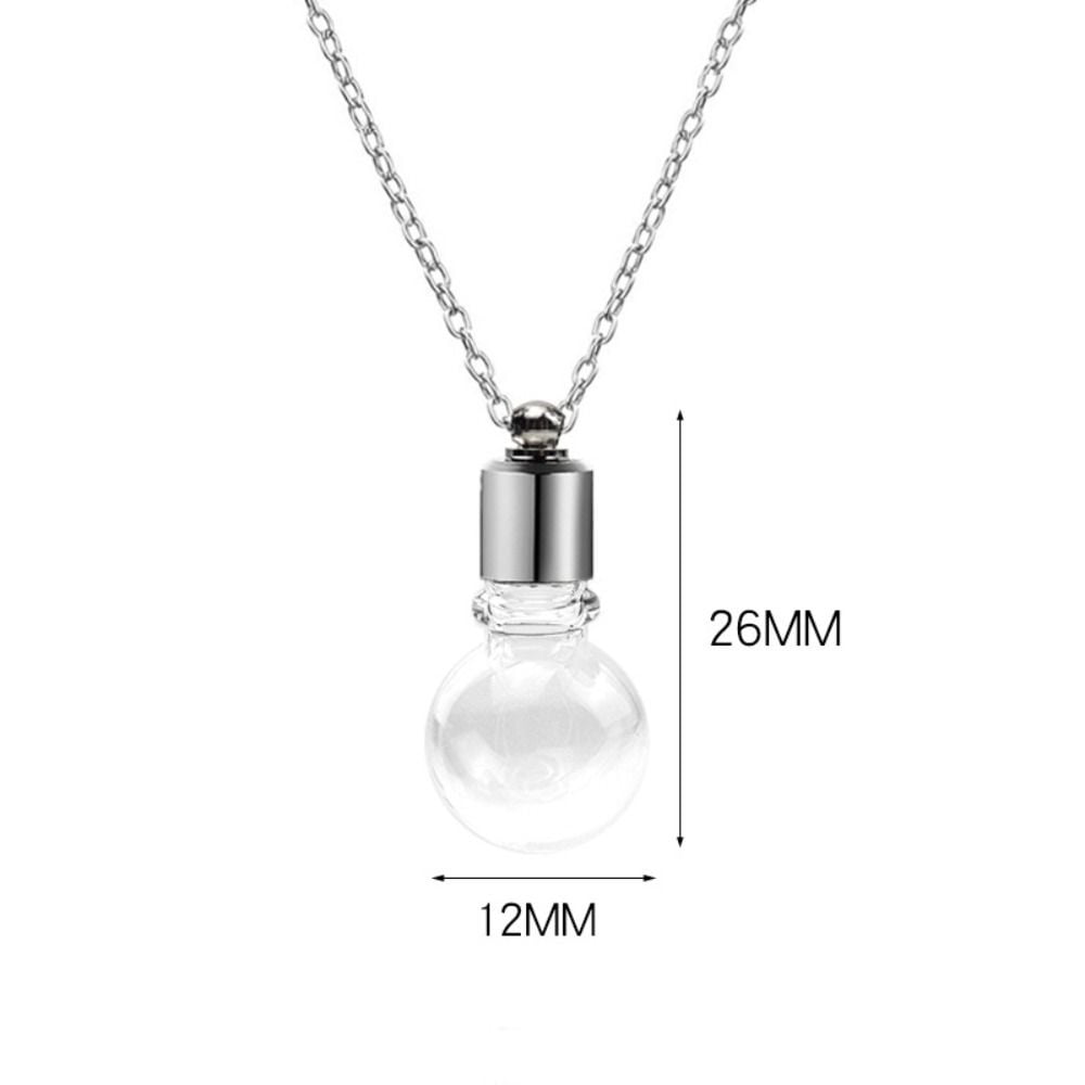 Keepsake Portable with Chain Fillable Ashes Holder Perfume Vial Pendant ...
