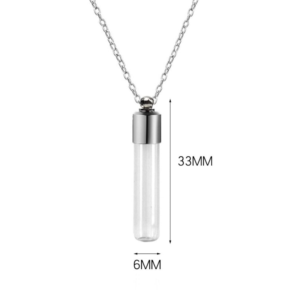 Keepsake Portable with Chain Fillable Ashes Holder Perfume Vial Pendant ...