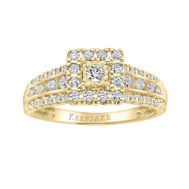 Keepsake Rosemary 1/2ctw Certified Diamond Princess Shape 14KT ...