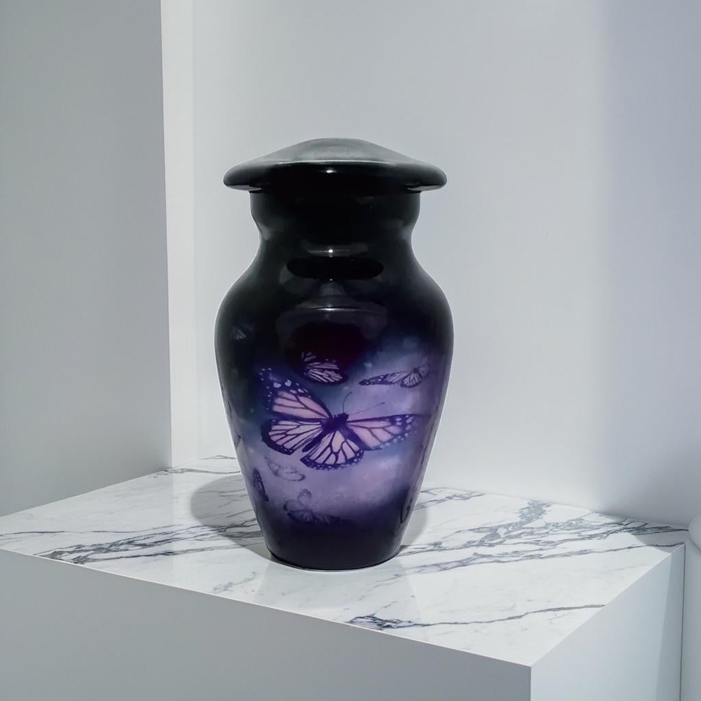 Keepsake Urn –Beautiful Blue Butterfly Keepsake Cremation Urn for Human ...