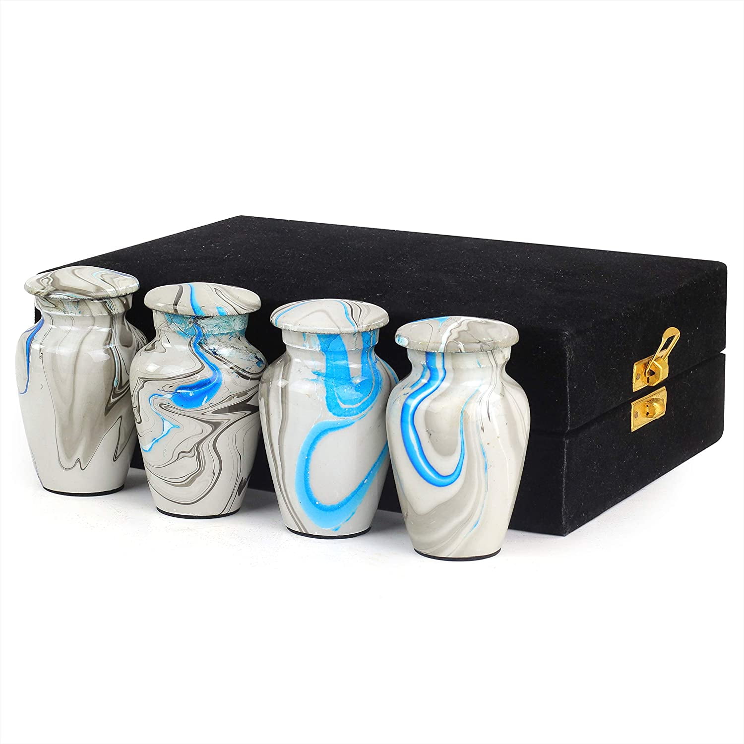 Keepsake Urns Small for Human Ashes Set of 4 | Mini Funeral Cremation ...