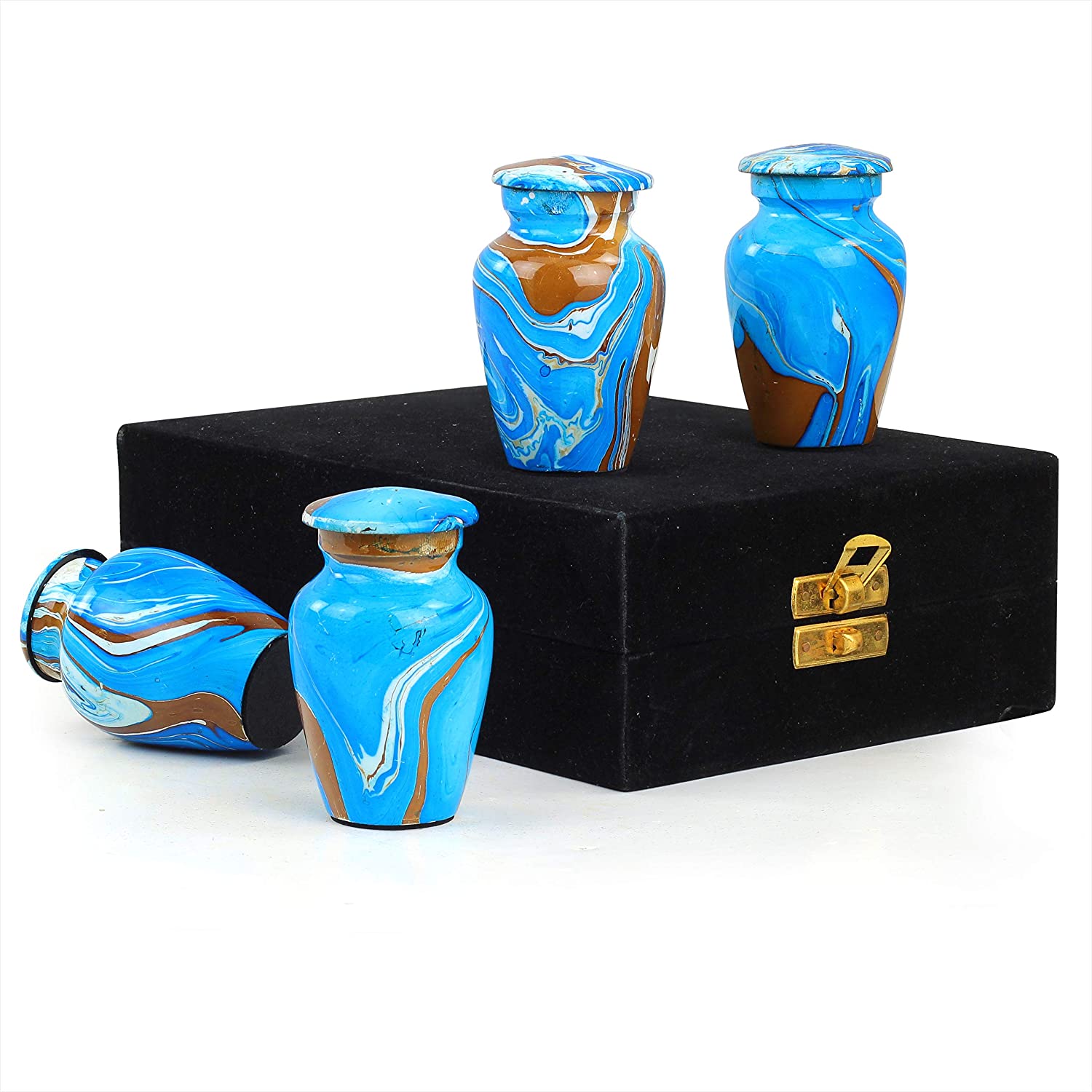 Keepsake Urns Small for Human Ashes Set of 4 | Mini Funeral Cremation ...