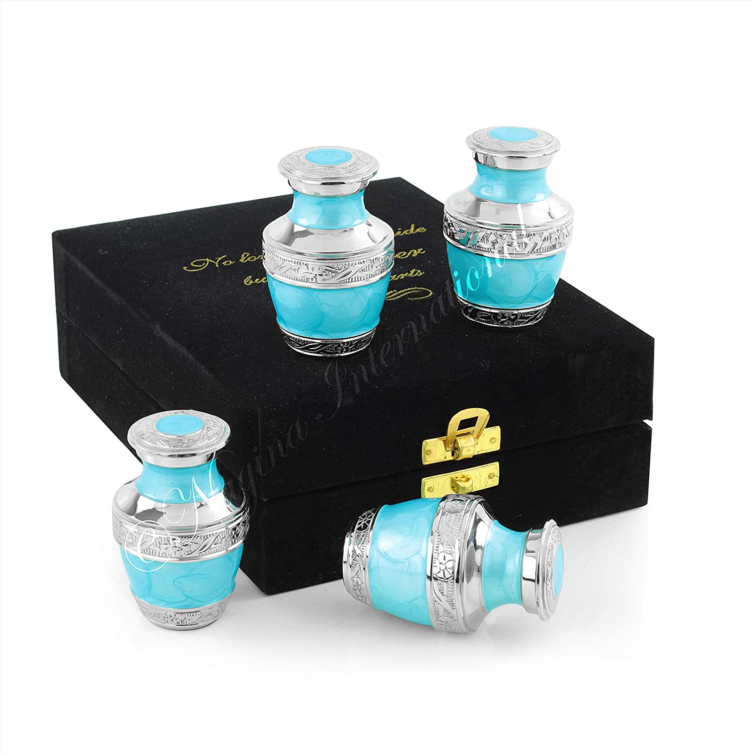Keepsake Urns Small for Human Ashes Set of 4 | Mini Funeral Cremation ...