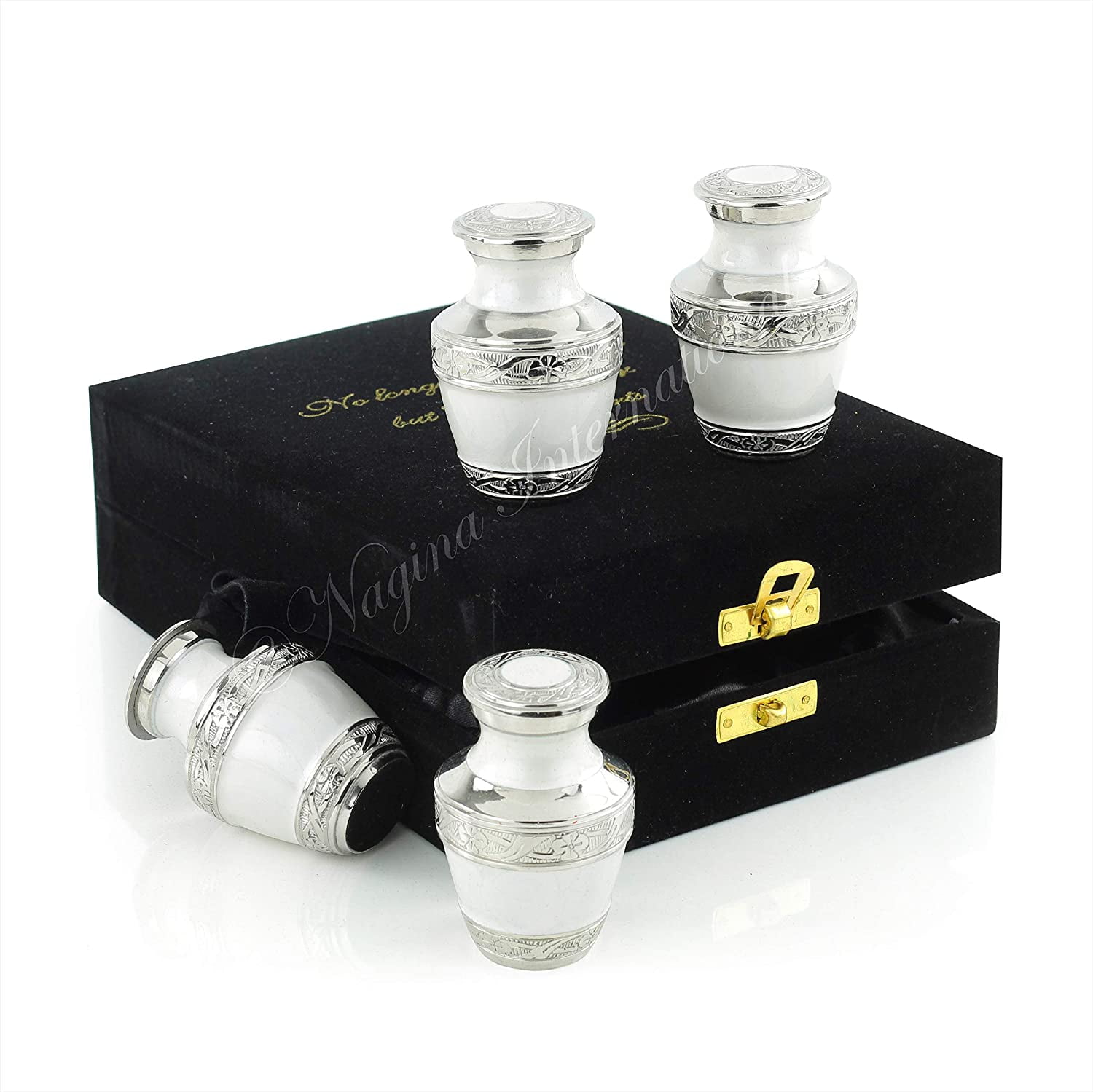 Keepsake Urns Small for Human Ashes Set of 4 | Mini Funeral Cremation ...