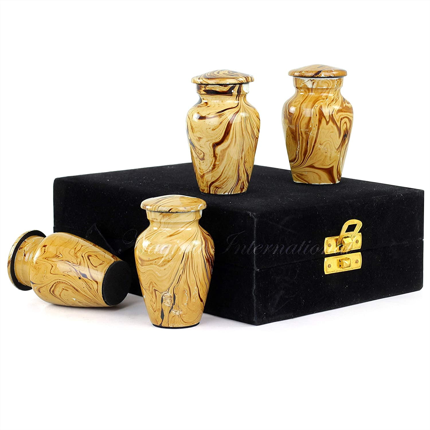 Keepsake Urns Small for Human Ashes Set of 4 | Mini Funeral Cremation ...