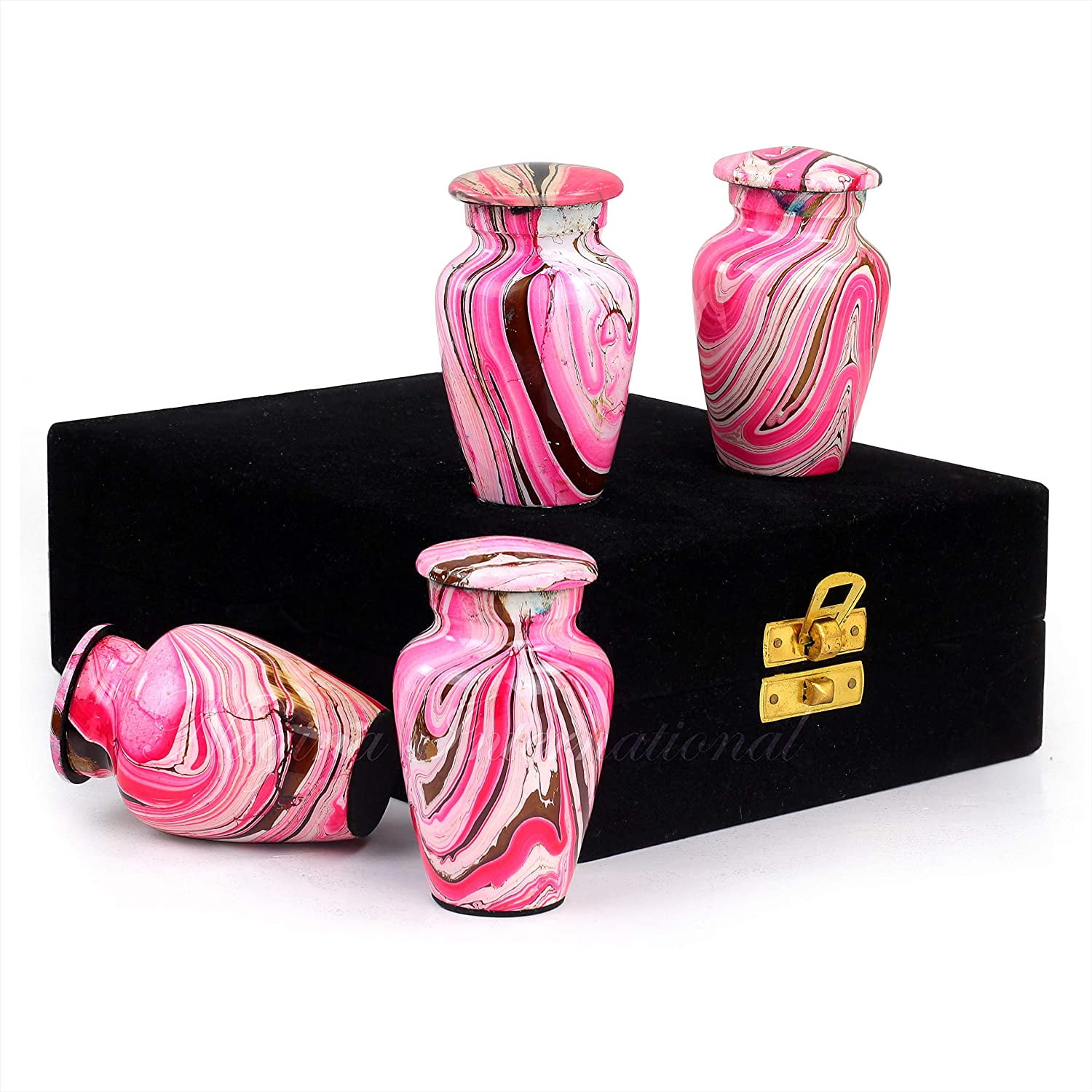 Keepsake Urns Small for Human Ashes Set of 4 | Mini Funeral Cremation ...
