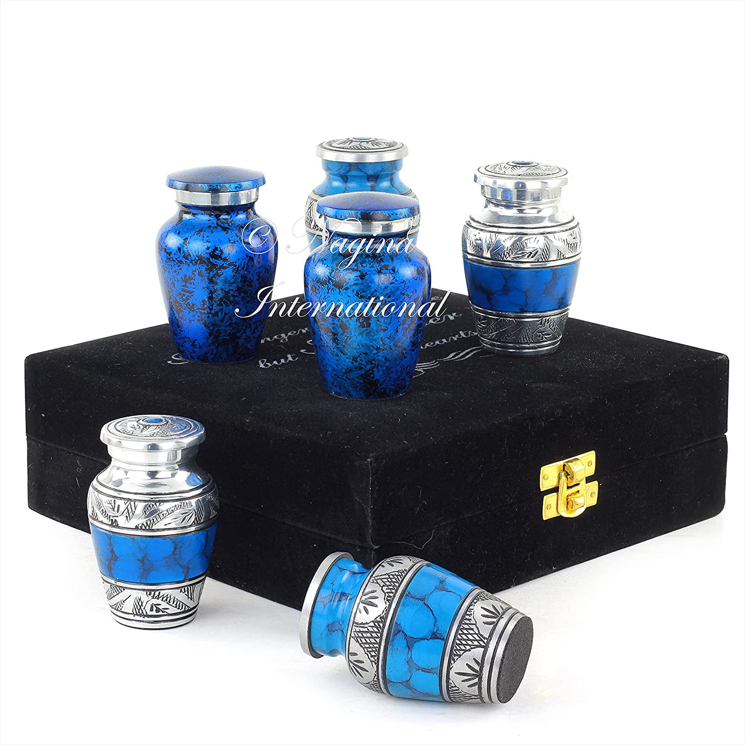 Keepsake Urns Small for Human Ashes Set of 4 | Mini Funeral Cremation ...