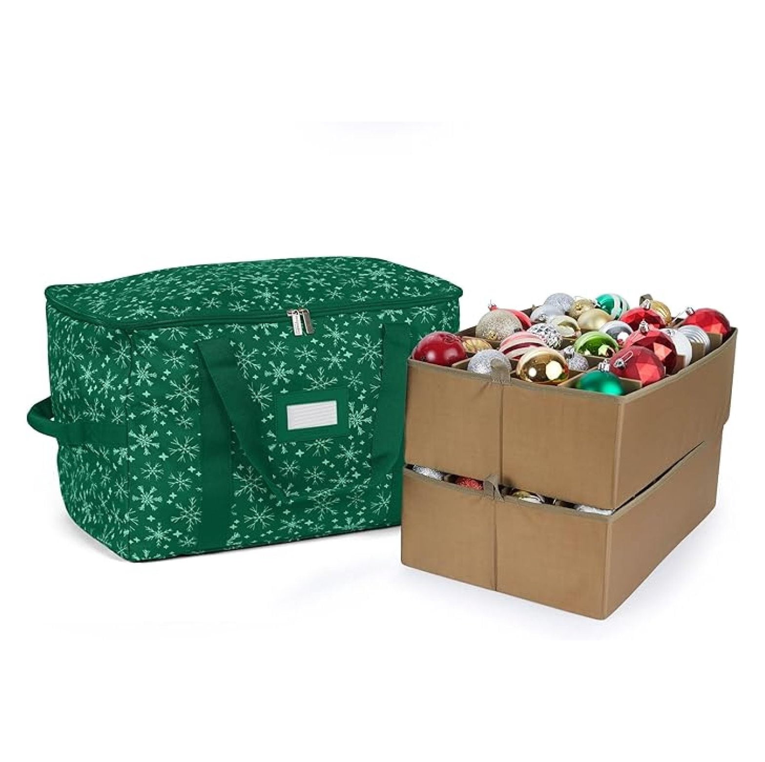 Keepsakes Adjustable Ornament Storage Bag – Heavy-Duty Polyester ...