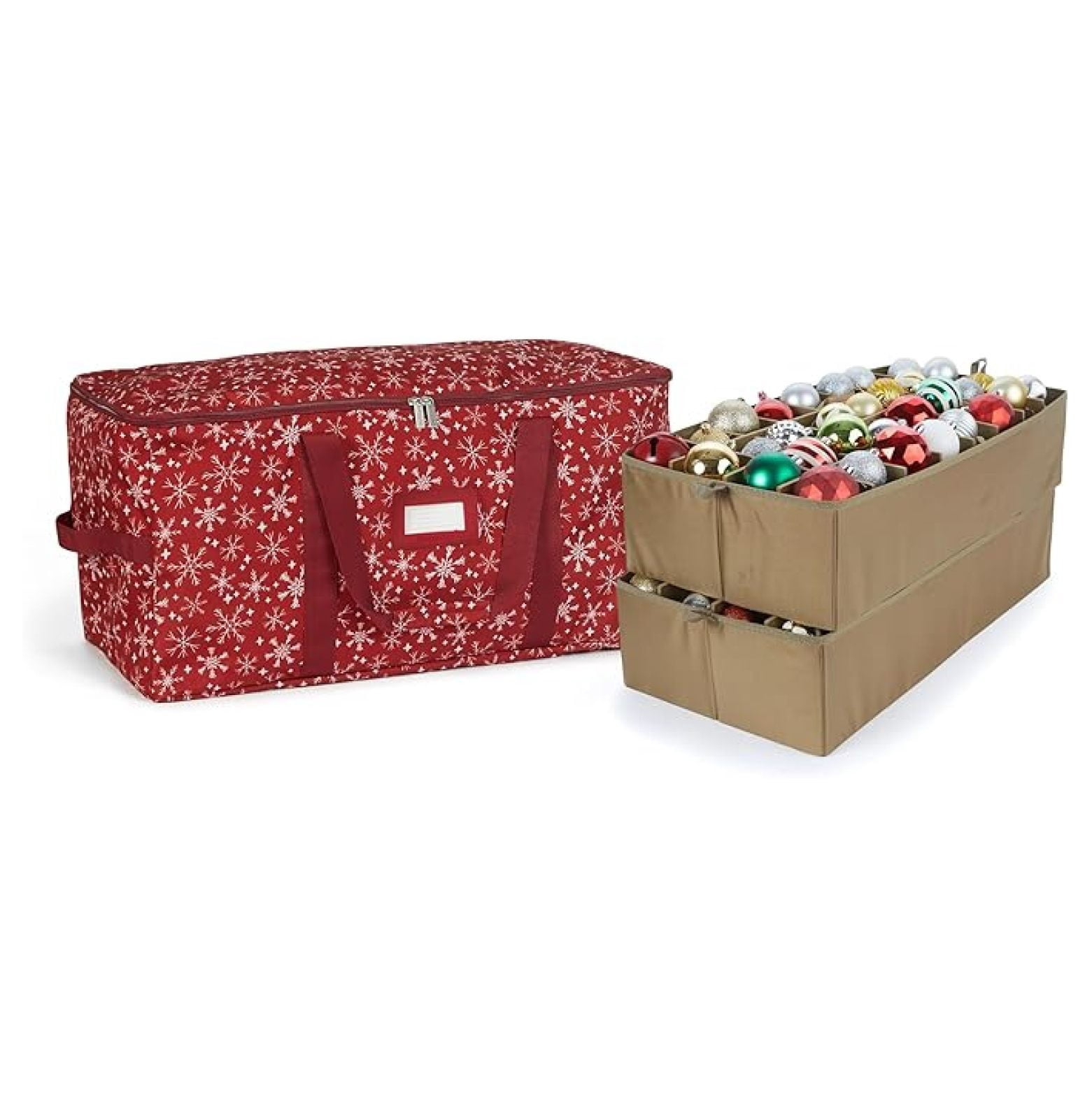 Keepsakes Adjustable Ornament Storage Bag – Heavy-Duty Polyester ...