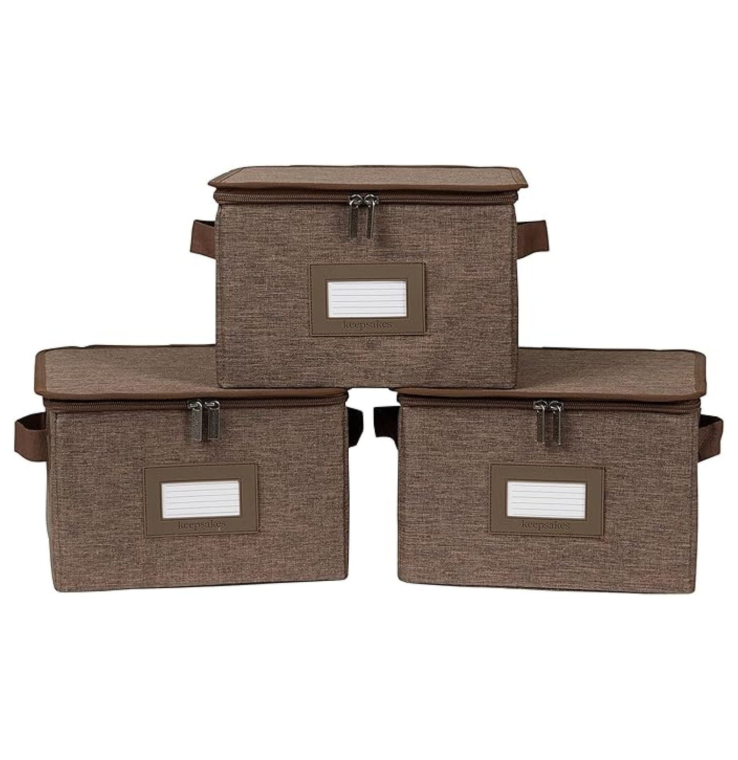 Keepsakes - Zip-Top Storage Box - Heavy Duty Polyester- Reinforced ...