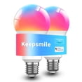 Keepsmile Smart Light Bulbs, Color Changing Light Bulb, Work with Alexa ...