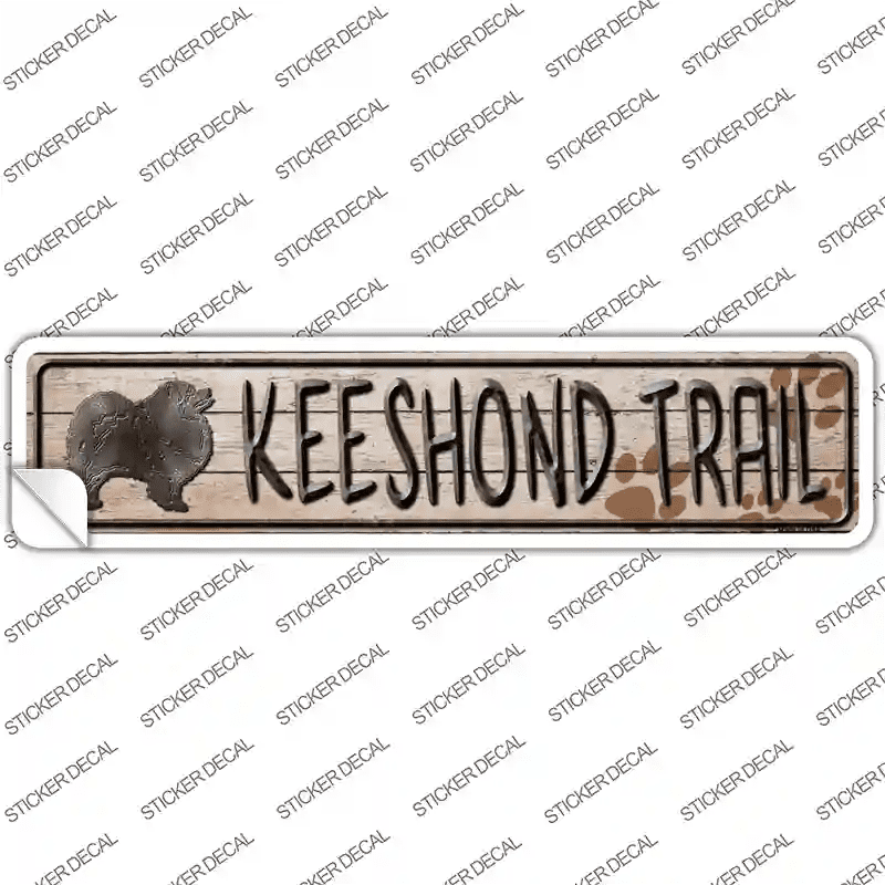 Keeshound Trail Novelty Narrow Sticker Decal Small - Walmart.com