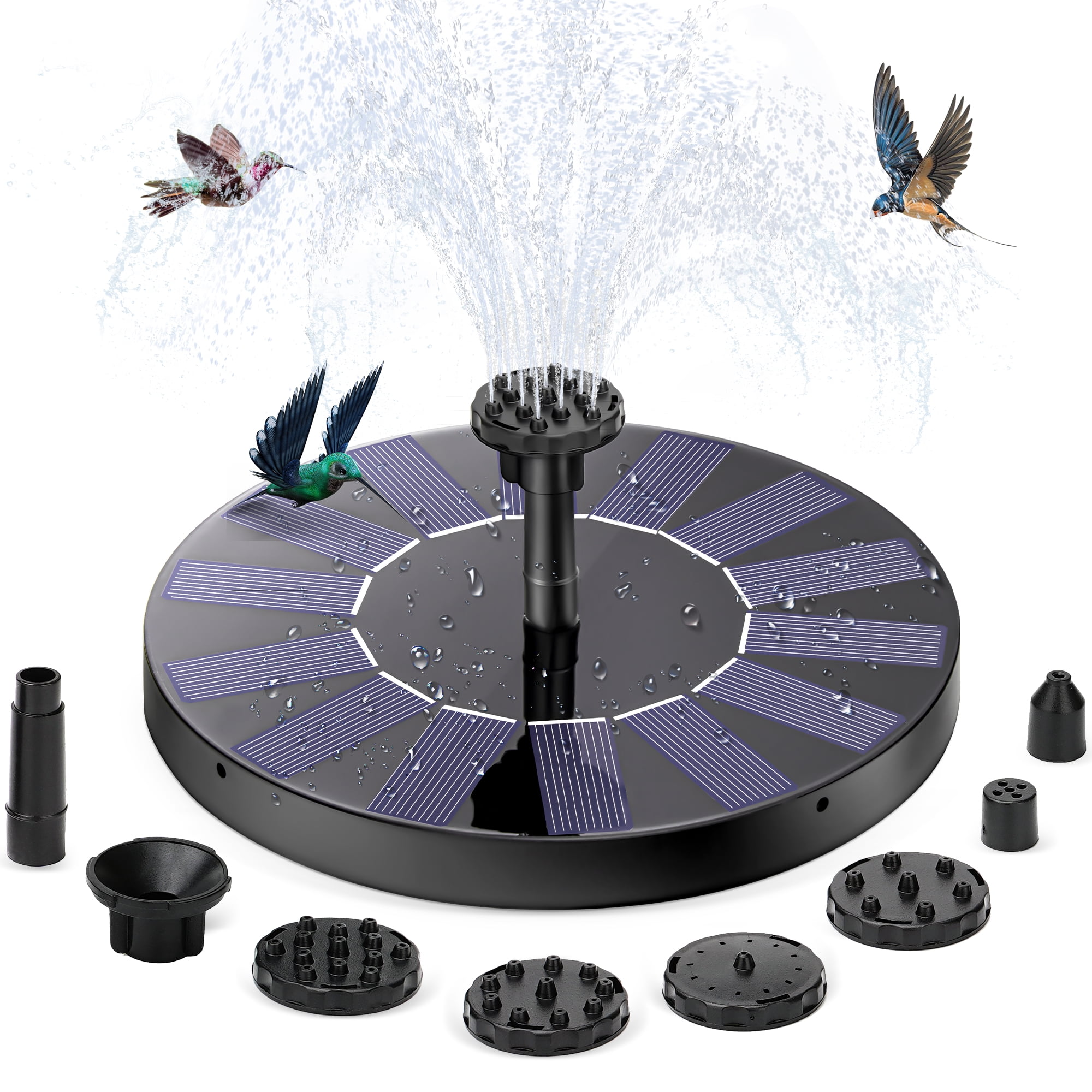 KeesonKimi Solar Fountain, Floating Solar Powered Water Fountain Pump ...