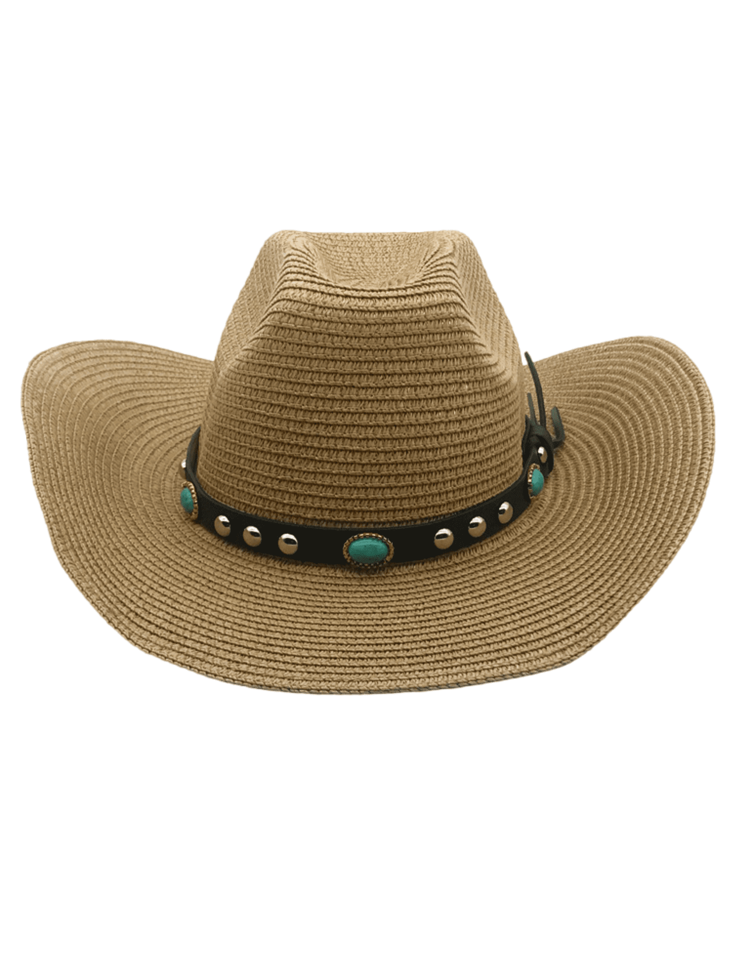 Keevoom Cowboy Straw Hats for Women Men Roll Brim Western Cowgirl Straw ...