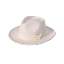 Black with Red Underbrim Fedora Hat Panama Upturn Wide Brim Cotton ...