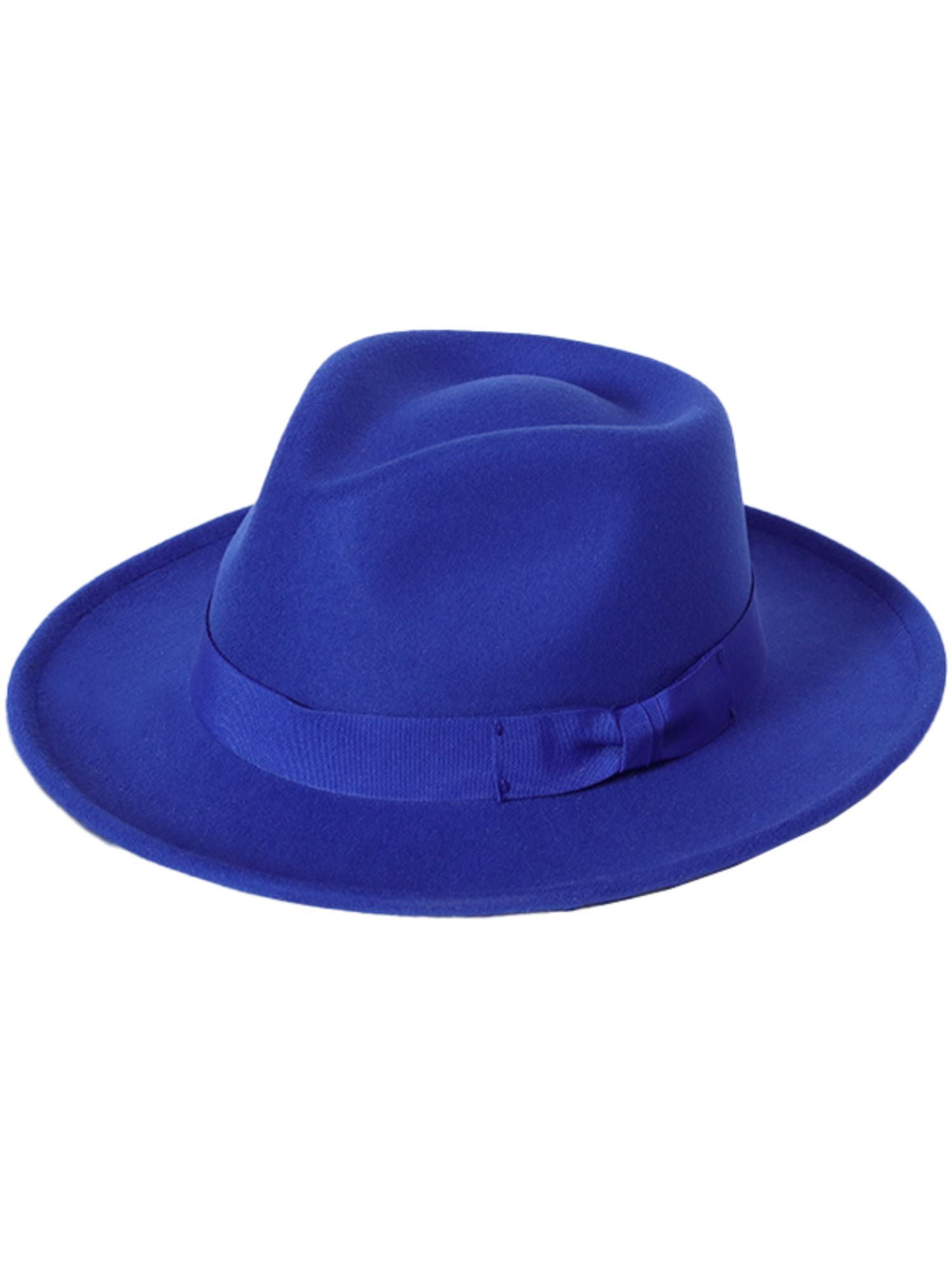 Keevoom Fedora Hats for Men Women Vintage Wide Brim Felt Panama Hats ...