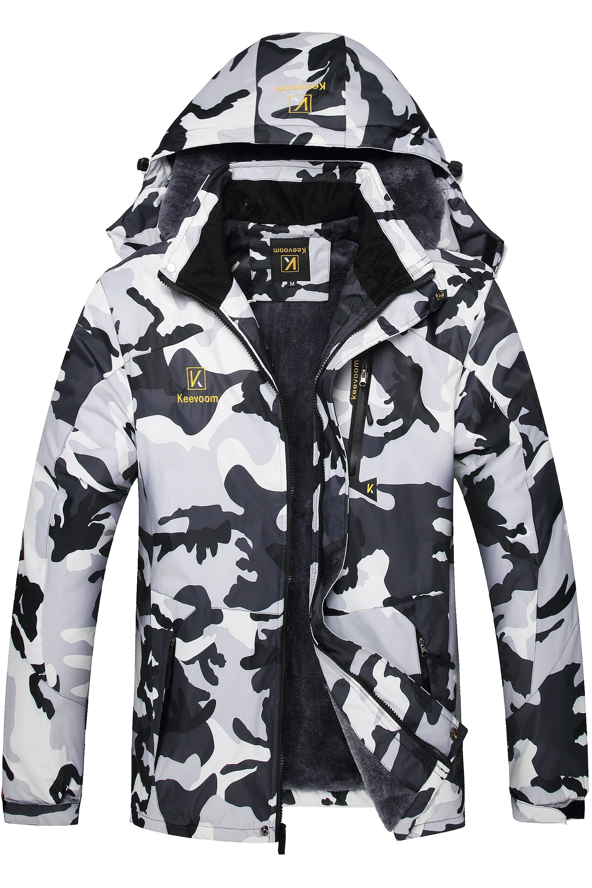 Keevoom Men Waterproof Ski Jacket Winter Snow Coat Windproof Mountain ...