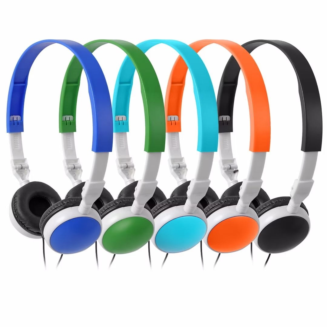 Keewonda Bulk 10 Pack Wired Headphones, Multicolor On-Ear with 3.5mm ...