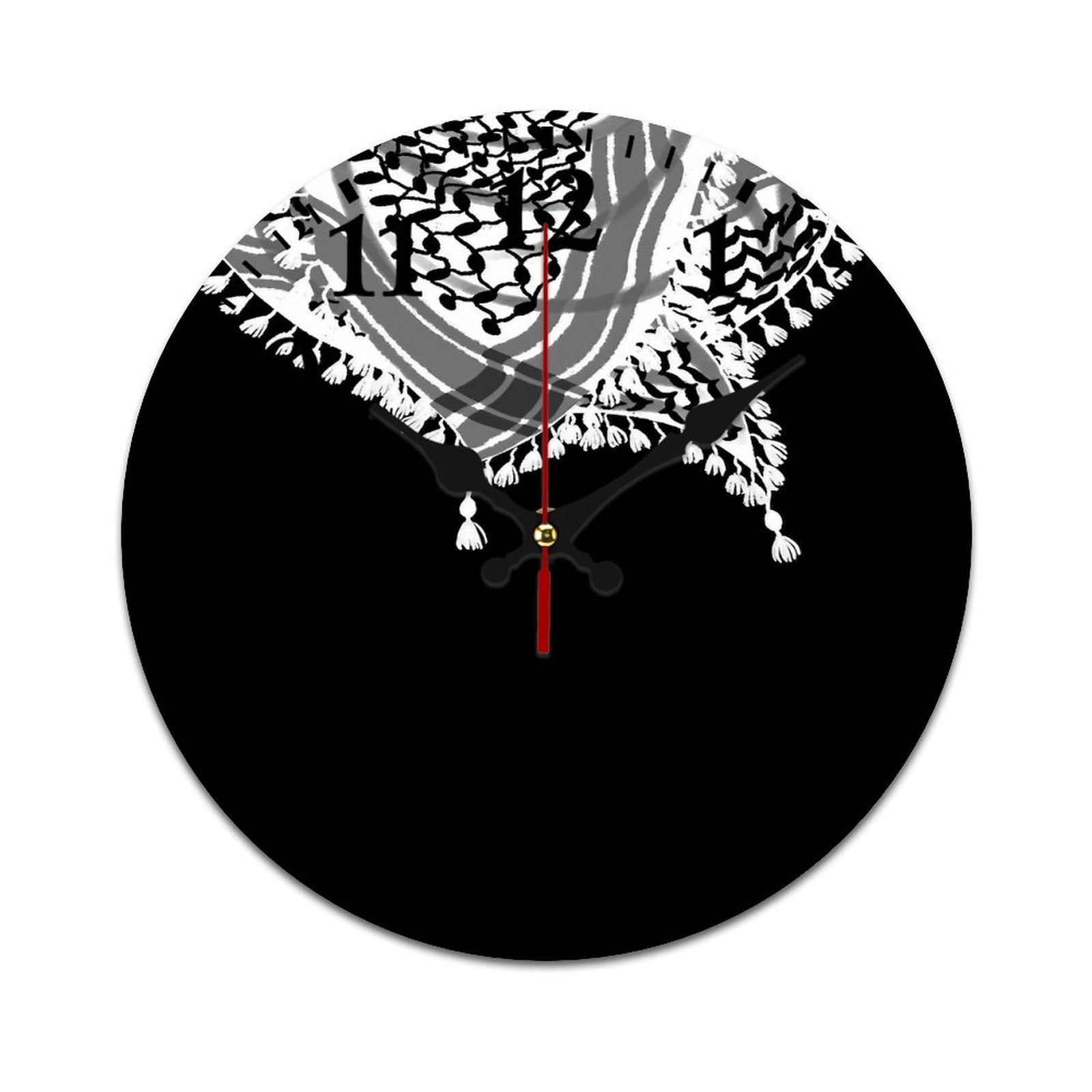 Keffiyeh Neck Scarf Wall Clock Modern Design Clocks Wall Hanging Home ...