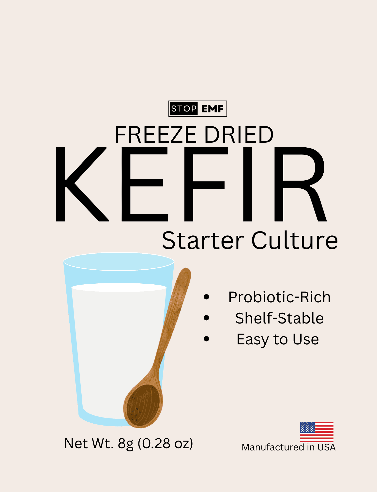 Kefir Starter Powder 8 Grams - Unflavored Starter Culture for Easy ...
