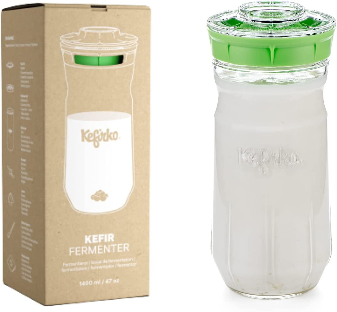 Kefirko Complete Kefir Starter Kit - Water & Milk Fermentation Kit ...
