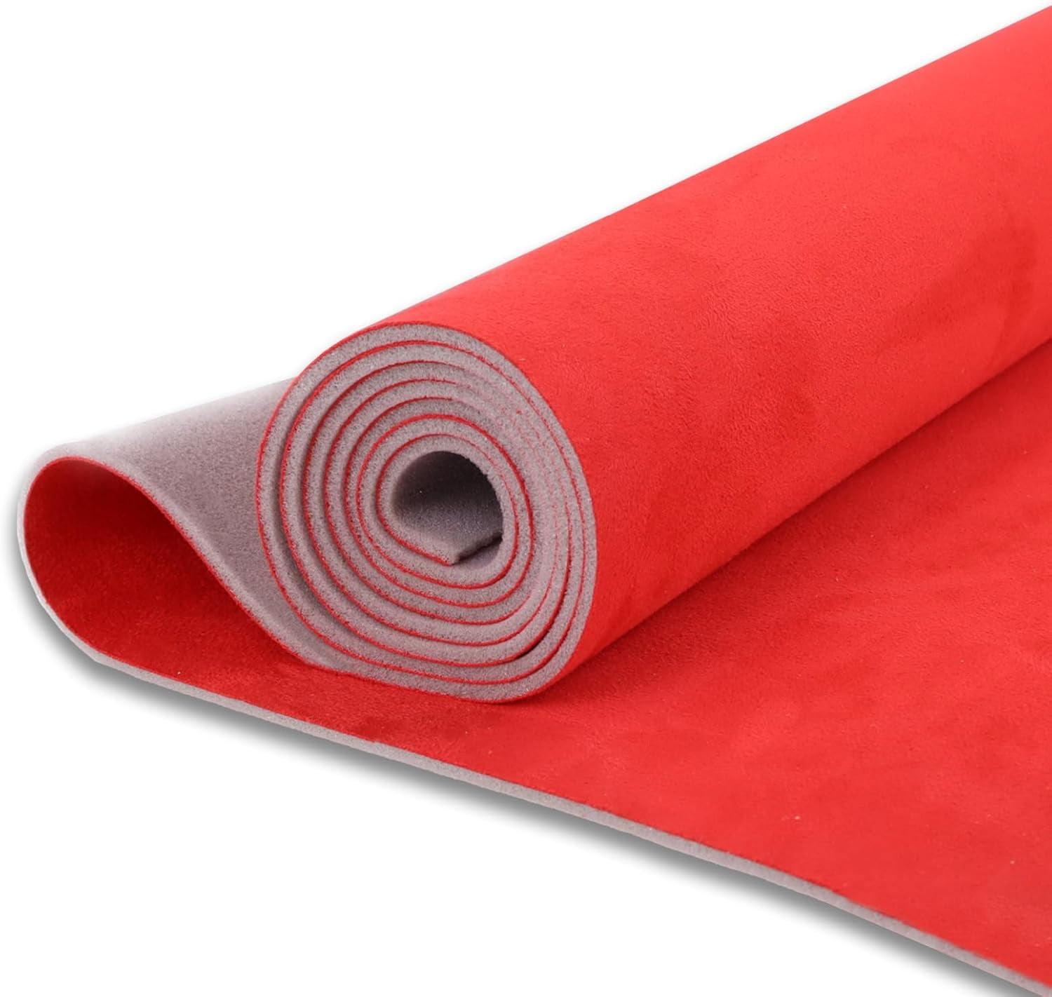 Kefly Red Suede Headliner Fabric 96" L × 60" W with Foam Backing, Auto ...