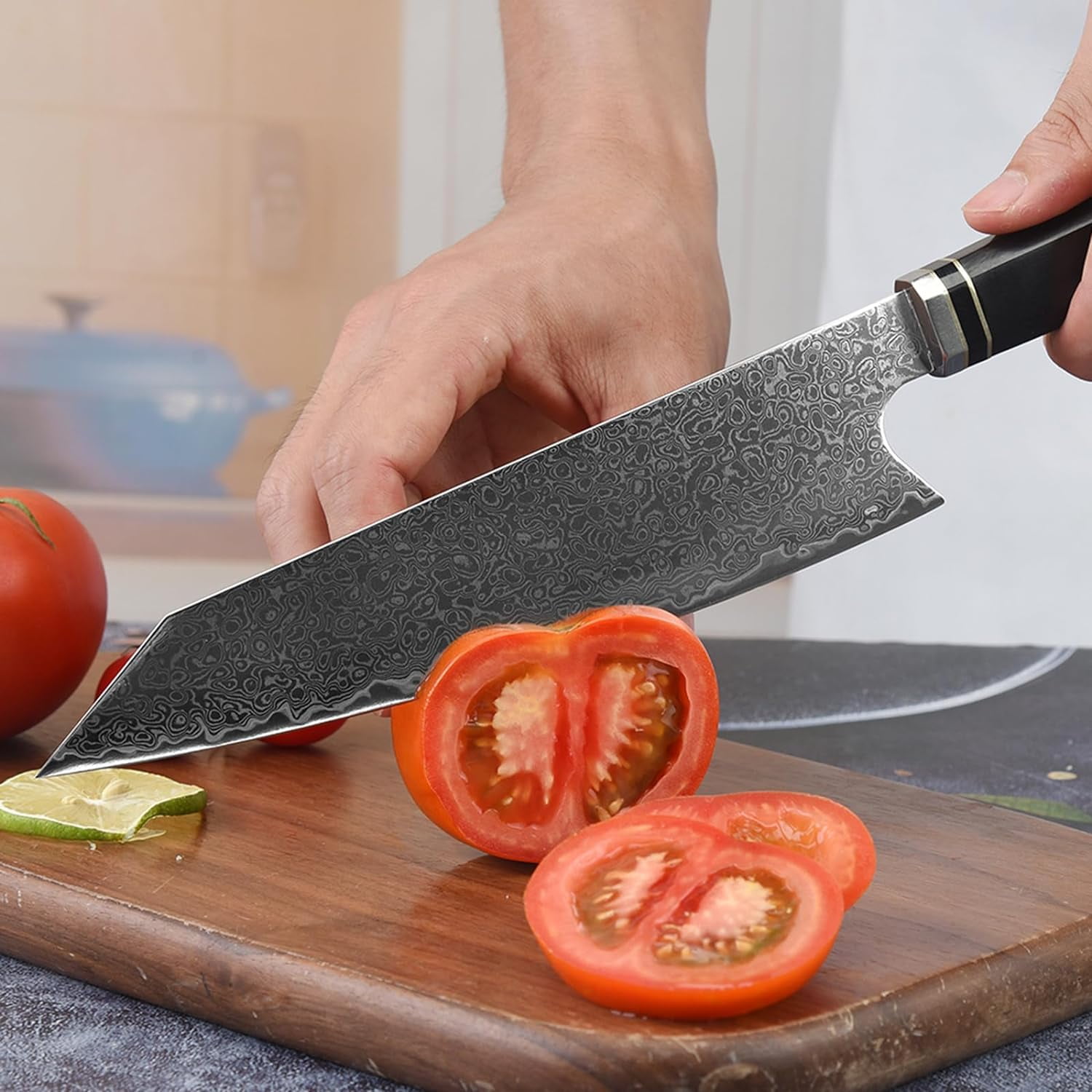 Kegani Professional Japanese Kiritsuke Knife, 8.5" 67 Layers VG-10 ...