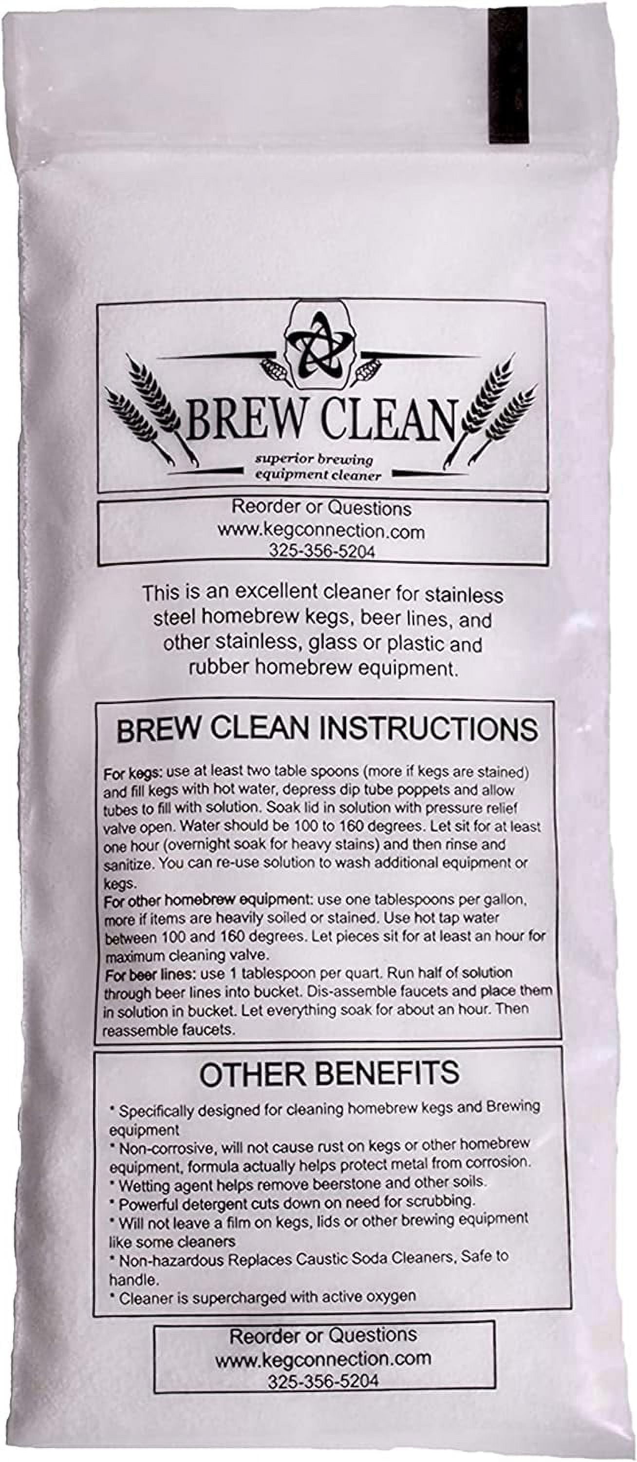 Kegconnection Brew Clean - Kegerator Beer Line Cleaning Solution Powder ...
