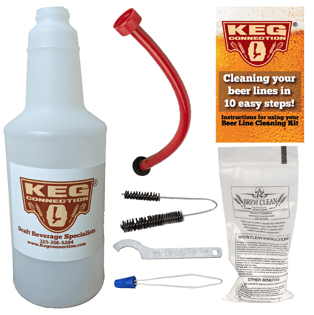 Kegconnection Kegerator Beer Line Cleaning Kit - Easy and Safe to Use ...