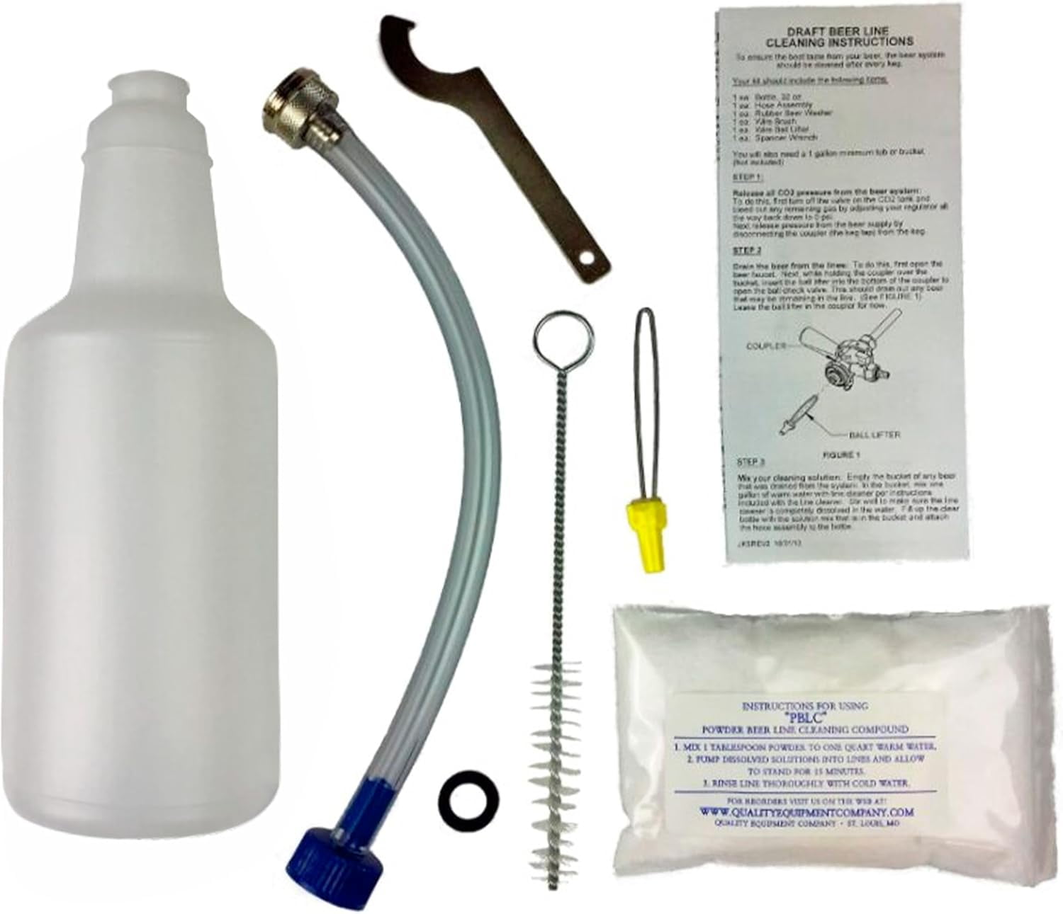 Kegerator Beer Line Cleaning Kit - All Necessary Cleaning Accessories ...