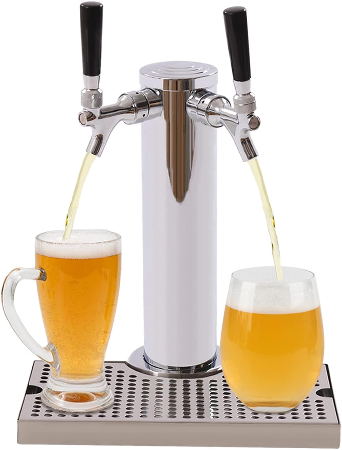 Kegerator Tower Kit, Double Tap Beer Conversion Kit, Stainless Steel ...