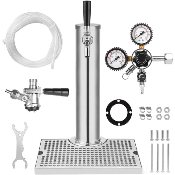 Kegerator Tower Kit Single Tap Beer Conversion Kit Stainless Steel Beer ...