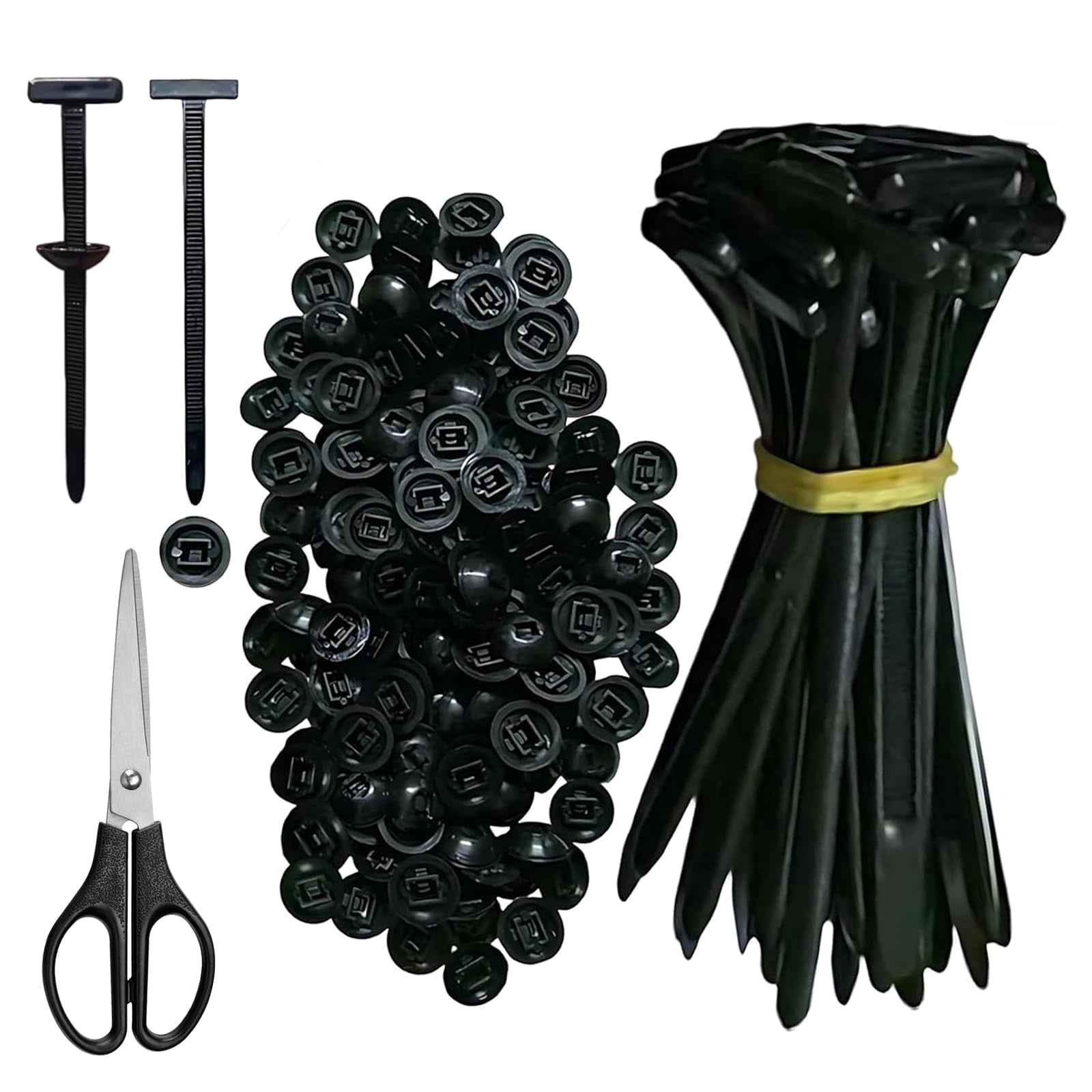 Kegres Zip Ties, Zip Tie Rivet, 100PCS Zipper Clips Nylon Universal ...