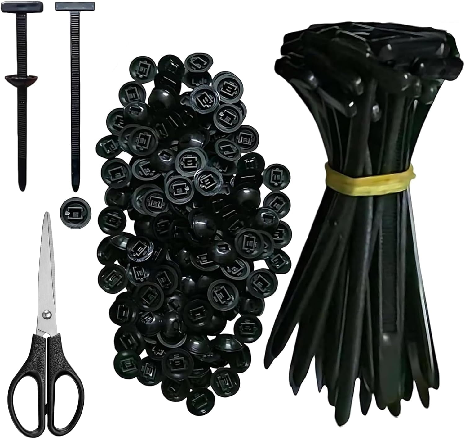 Kegres Zip Ties, Zip Tie Rivet, 100PCS Zipper Clips Nylon Universal Cable Tie Buckle ...