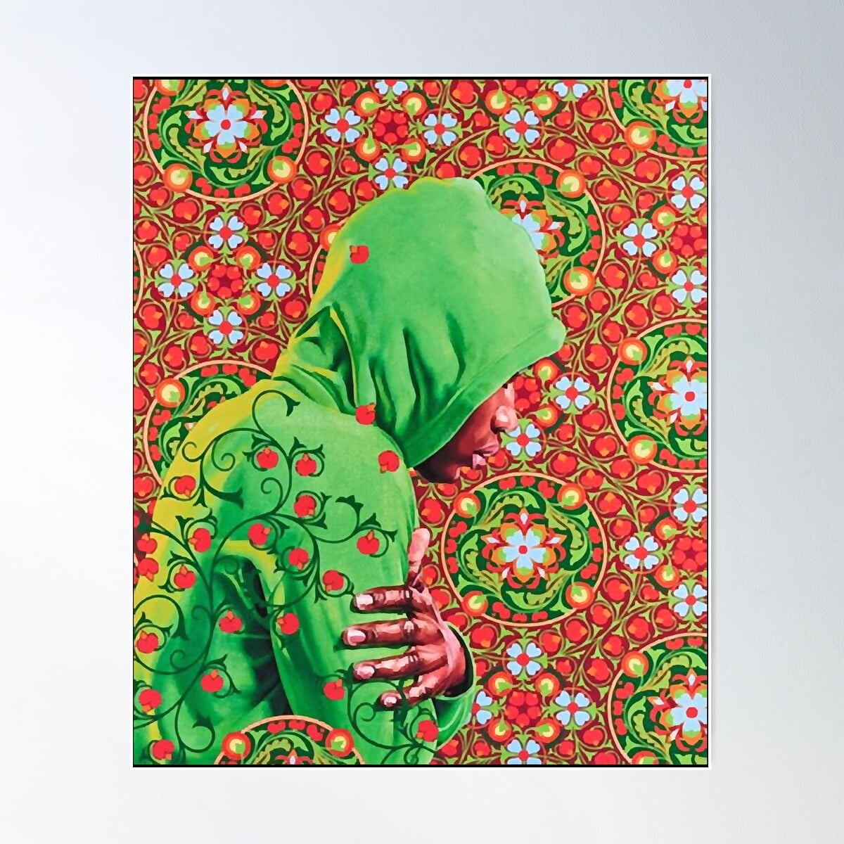 Kehinde Wiley - Head Of A Young Girl Veiled Poster Wall Art, Modern ...