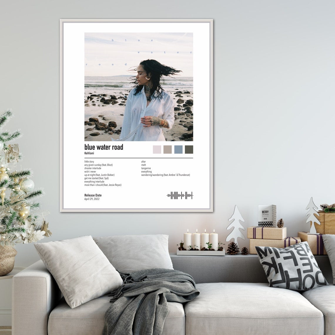 Kehlani, Blue Water Road Album Cover, Celeb, Unframed Canvas Size 24x36 ...