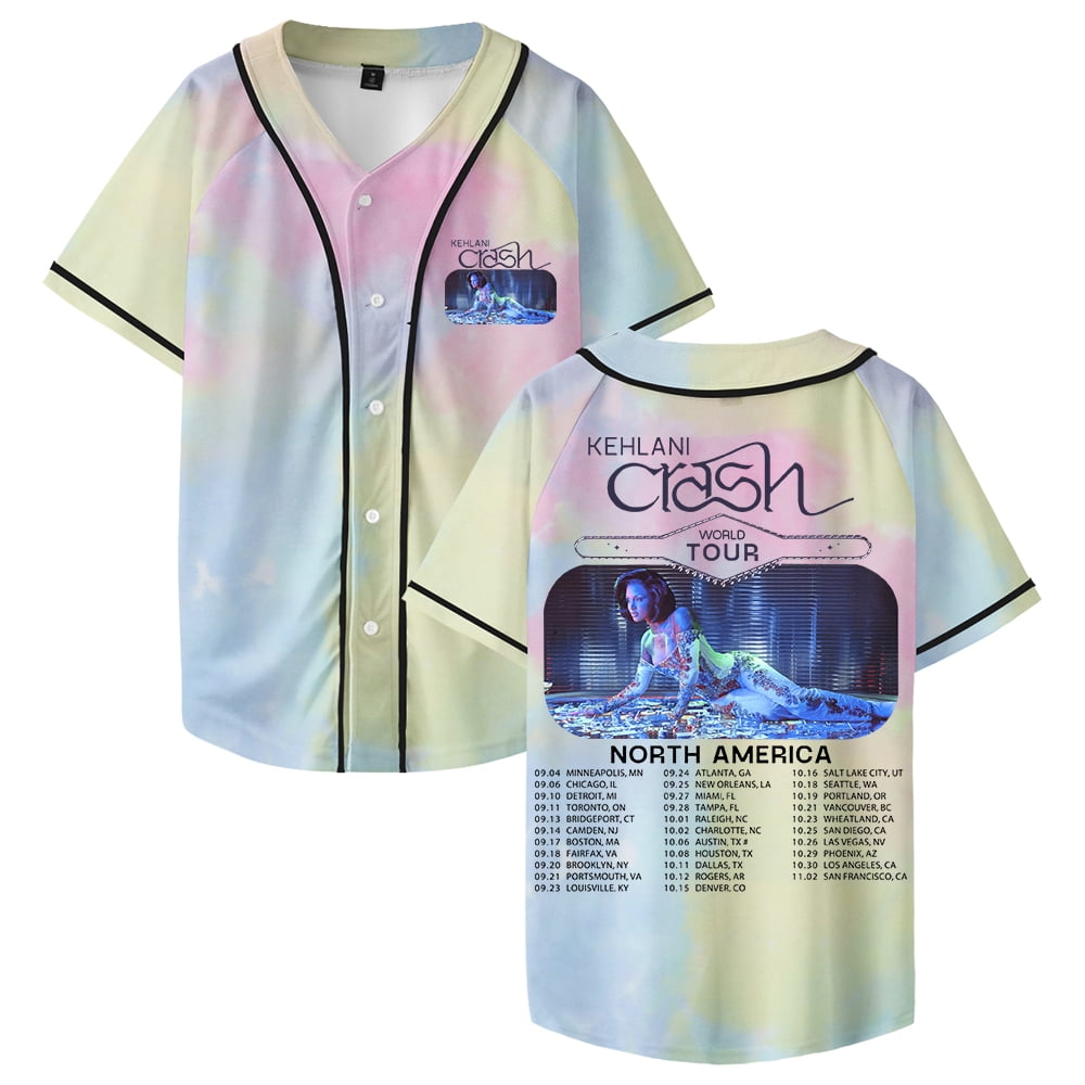 Kehlani Merch Baseball Jersey Crash World Tour 2024 Short Sleeve Shirts ...