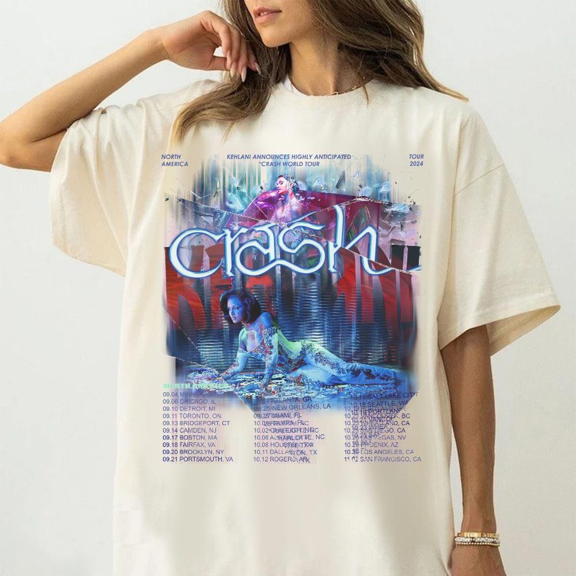 Kehlani Retro 90s Shirt, Vintage Crash World Tour Gift Unisex Shirt ...