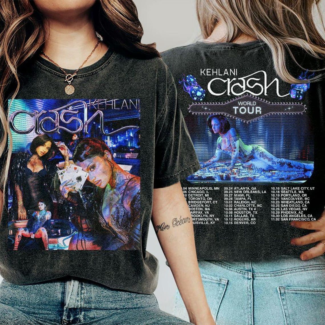 Kehlani Tour 2024 Shirt Kehlani Crash World Tour 2024 Shirt, Kehlani ...