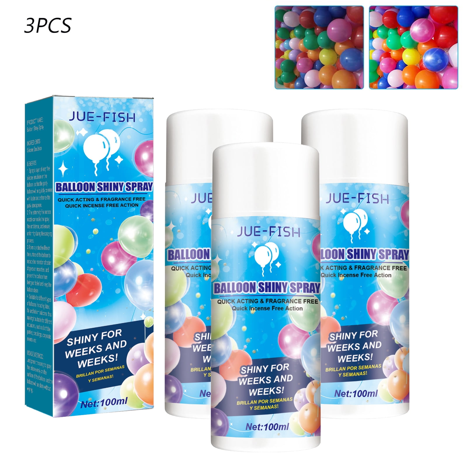Kehuo 100ml Balloon Shine Spray for Balloons - Balloon Spray Shine for ...