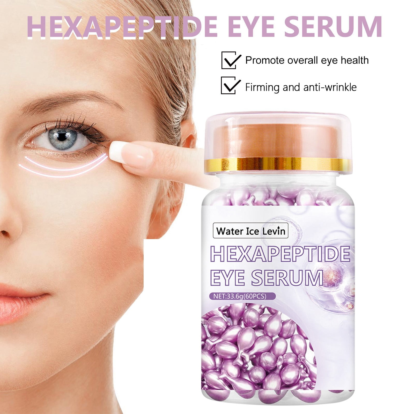 Kehuo 2024 New Hexapeptide Serum Liquid Fading Crow's Feet and Fine Lines Eye Care One- Use ...