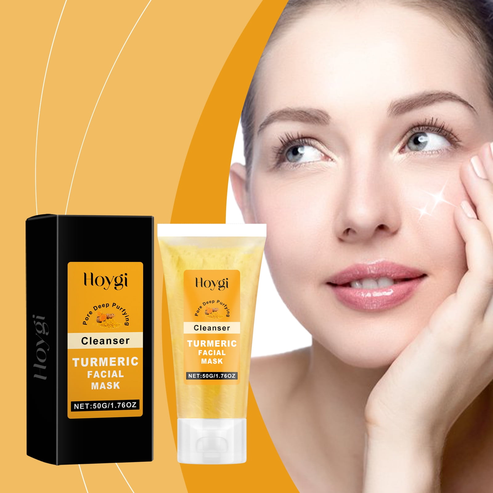 Kehuo 2024 New Turmeric Tear Off Facial Mask Deeply Cleanses Purifies ...