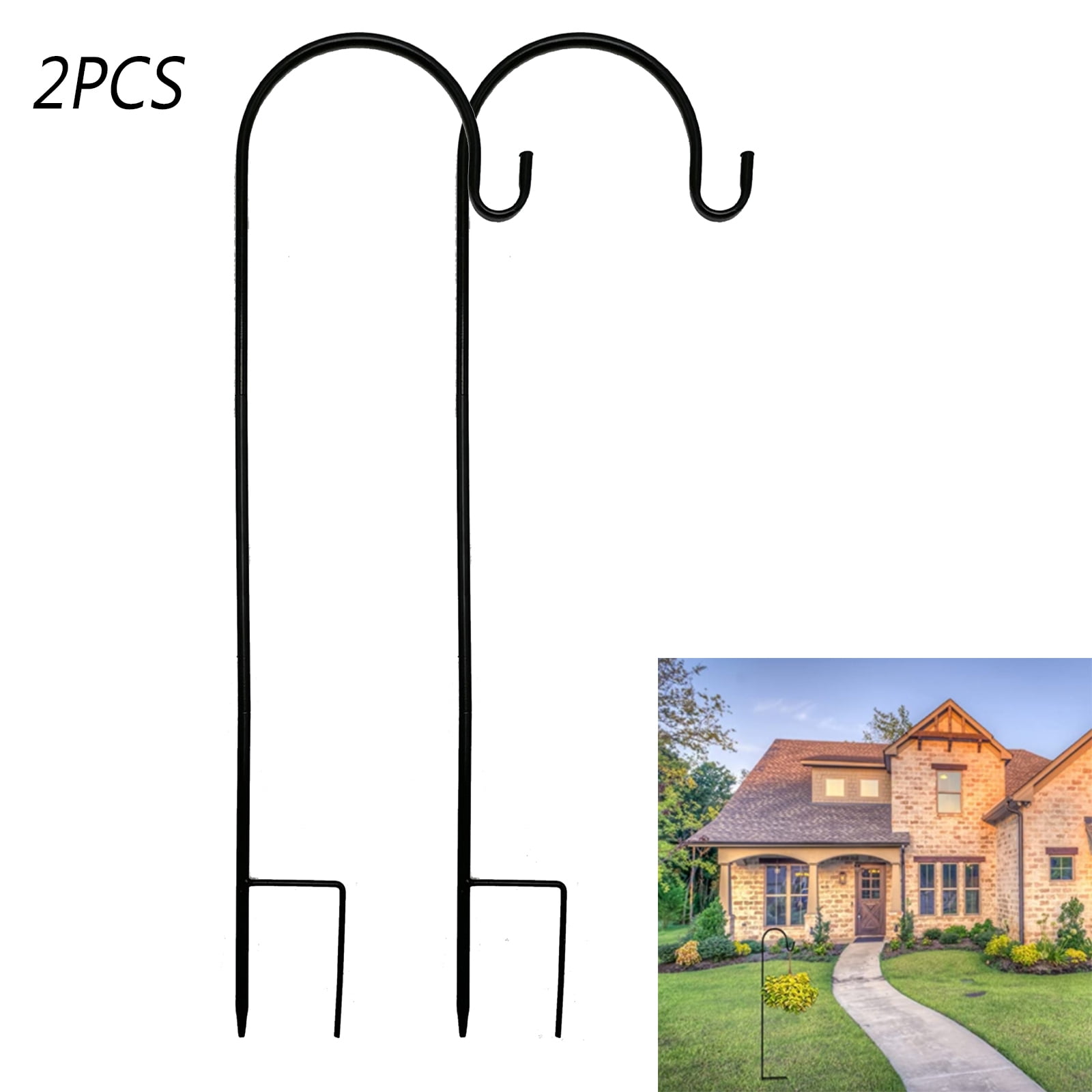 Kehuo 31.5" Shepherd's Hooks for Outdoor - Extendable Garden Plant ...
