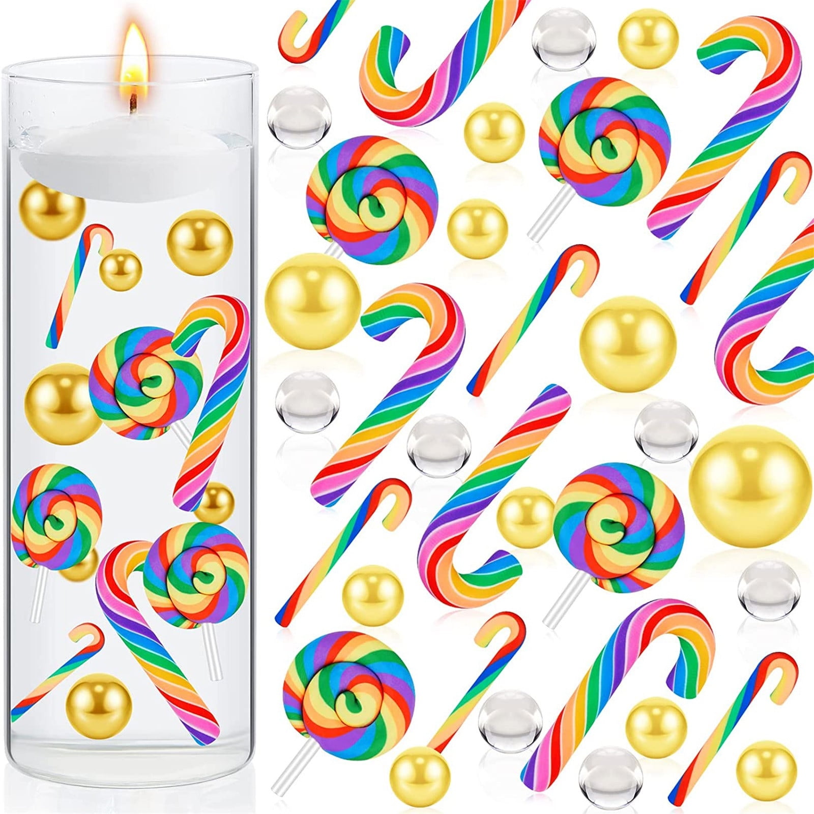Kehuo Christmas Water Beads for Vases Floating Pearls Water Gel Beads ...