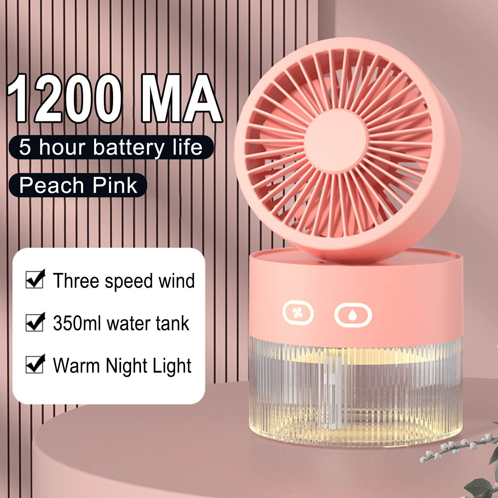 Kehuo Cold Fan USB Mini Small Fan Desktop Fan Foldable Spray ...