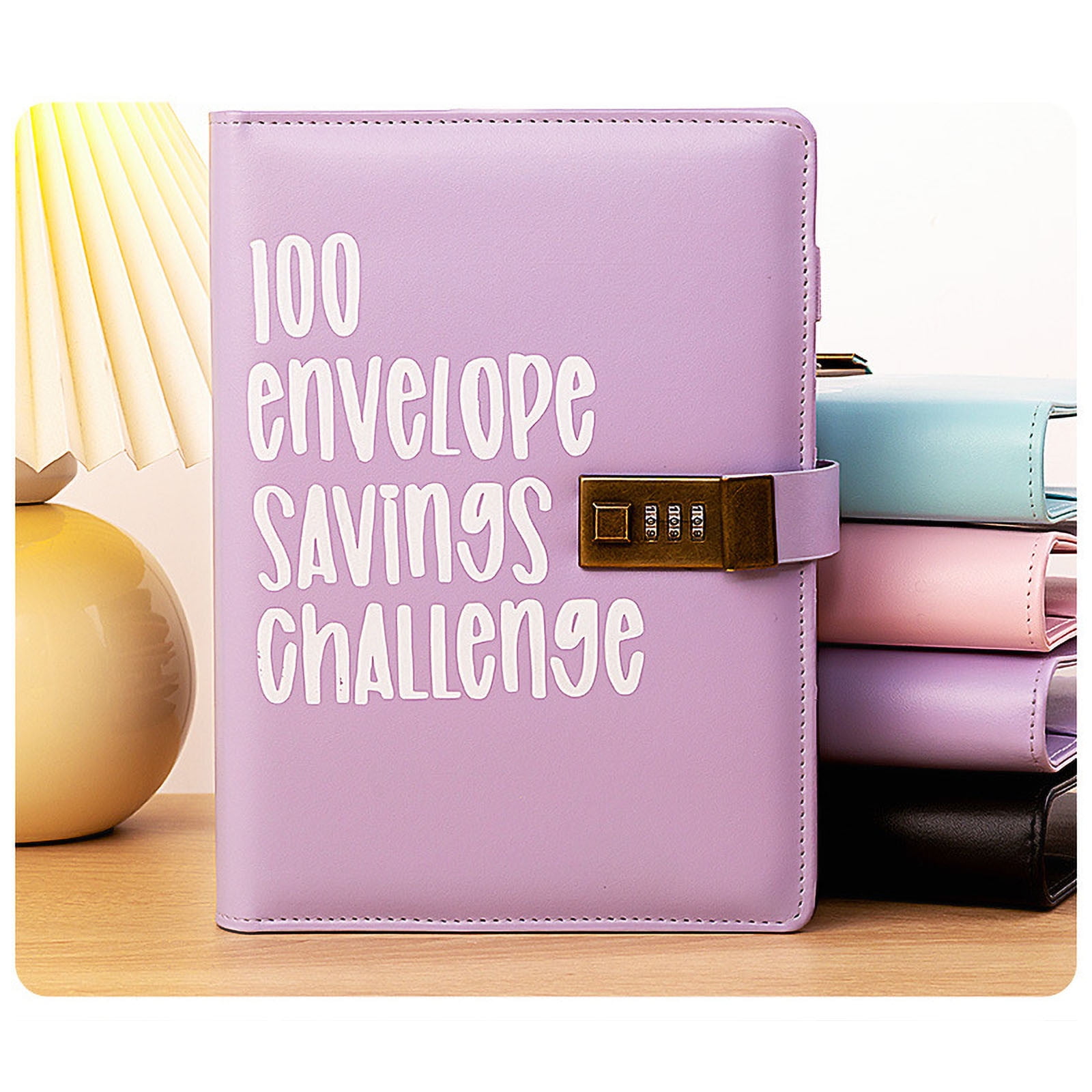 Kehuo Envelopes Challenge Binder with Lock, Assorted Colors, 100 Count ...