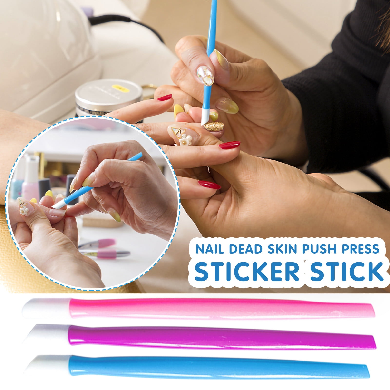 Kehuo Home Nail Shop Rubber Cuticle Pusher for Colored Nail Tools with ...