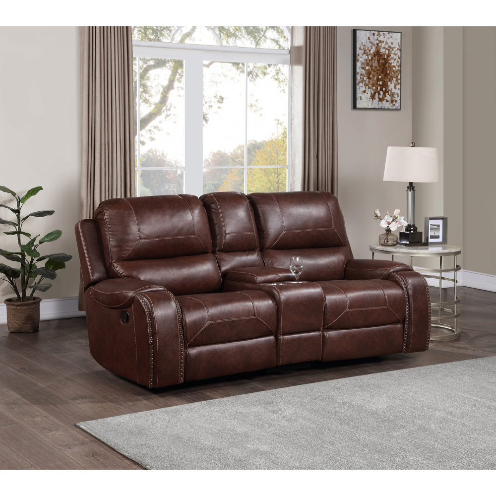 Keily, Manual Reclining Glider Loveseat, Dark Brown - Walmart.com
